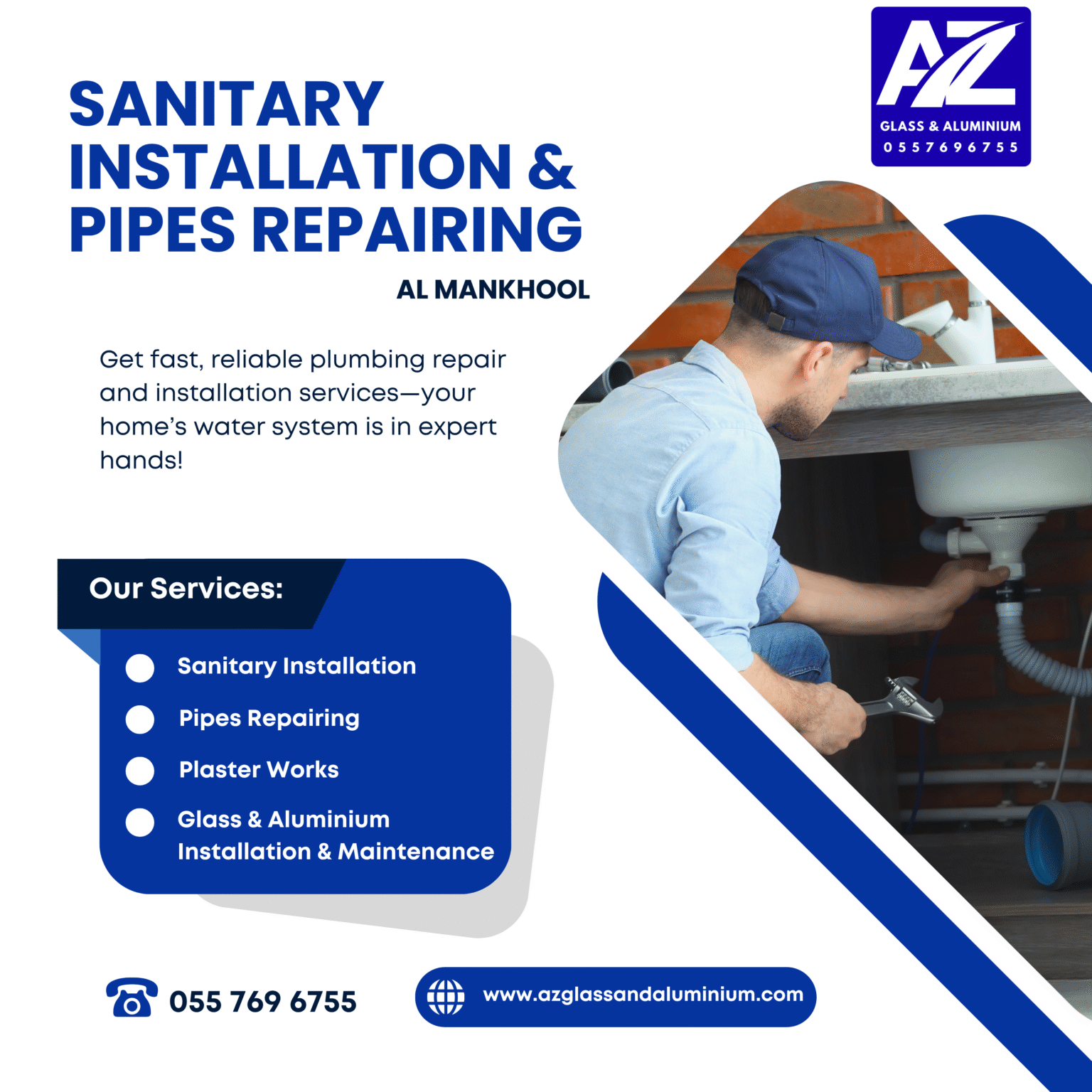Sanitary Installation & Pipes Repairing Al Mankhool | 055 769 6755 - AZ ...
